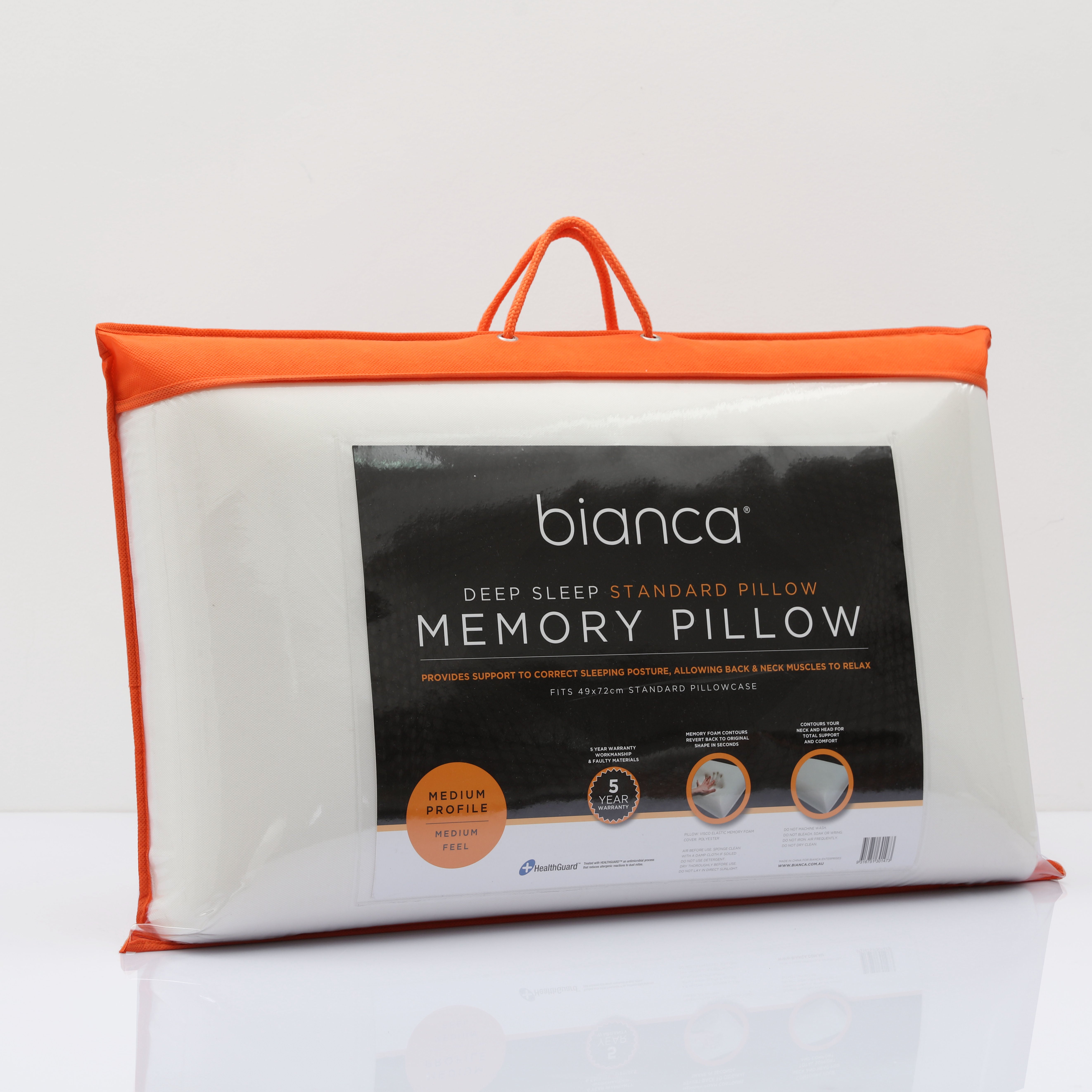 Bianca Deep Sleep Standard Memory Pillow | Linen Plus Pty Ltd